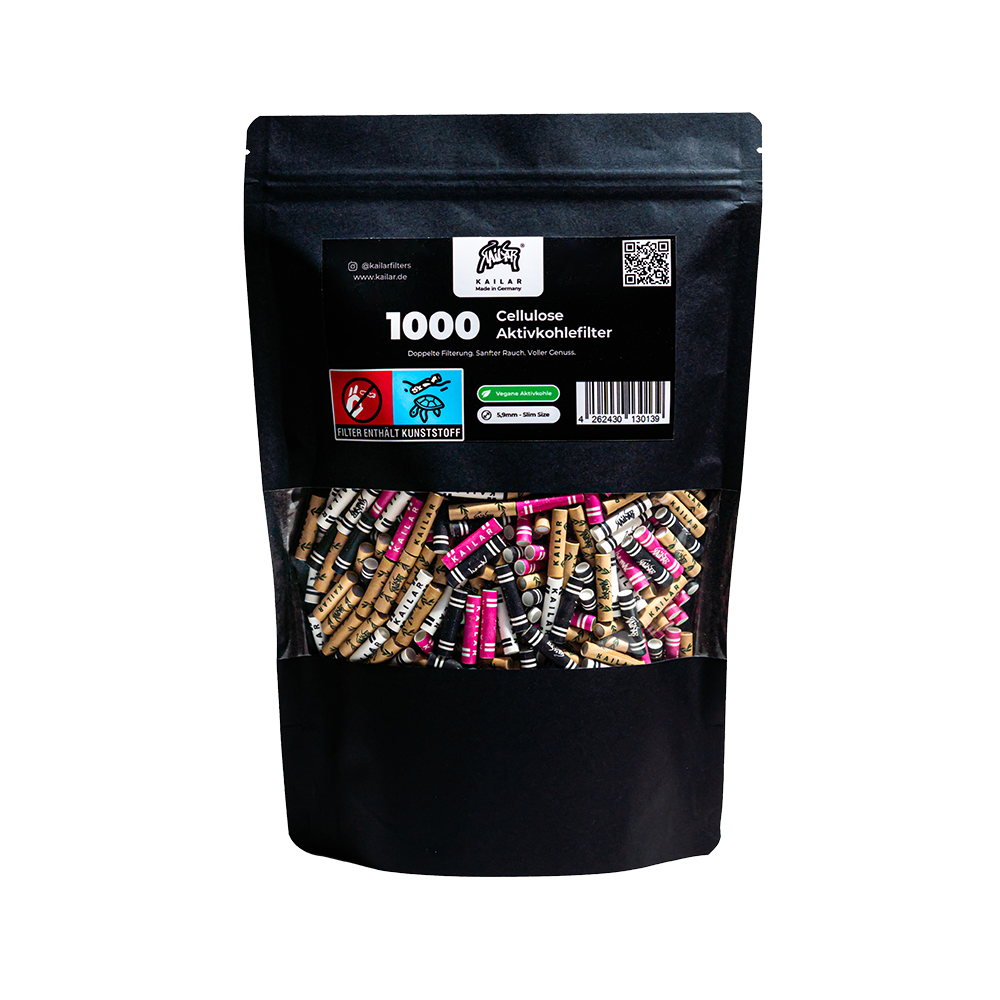 1000 Cellulose Slim Aktivkohlefilter – Kailar Filters